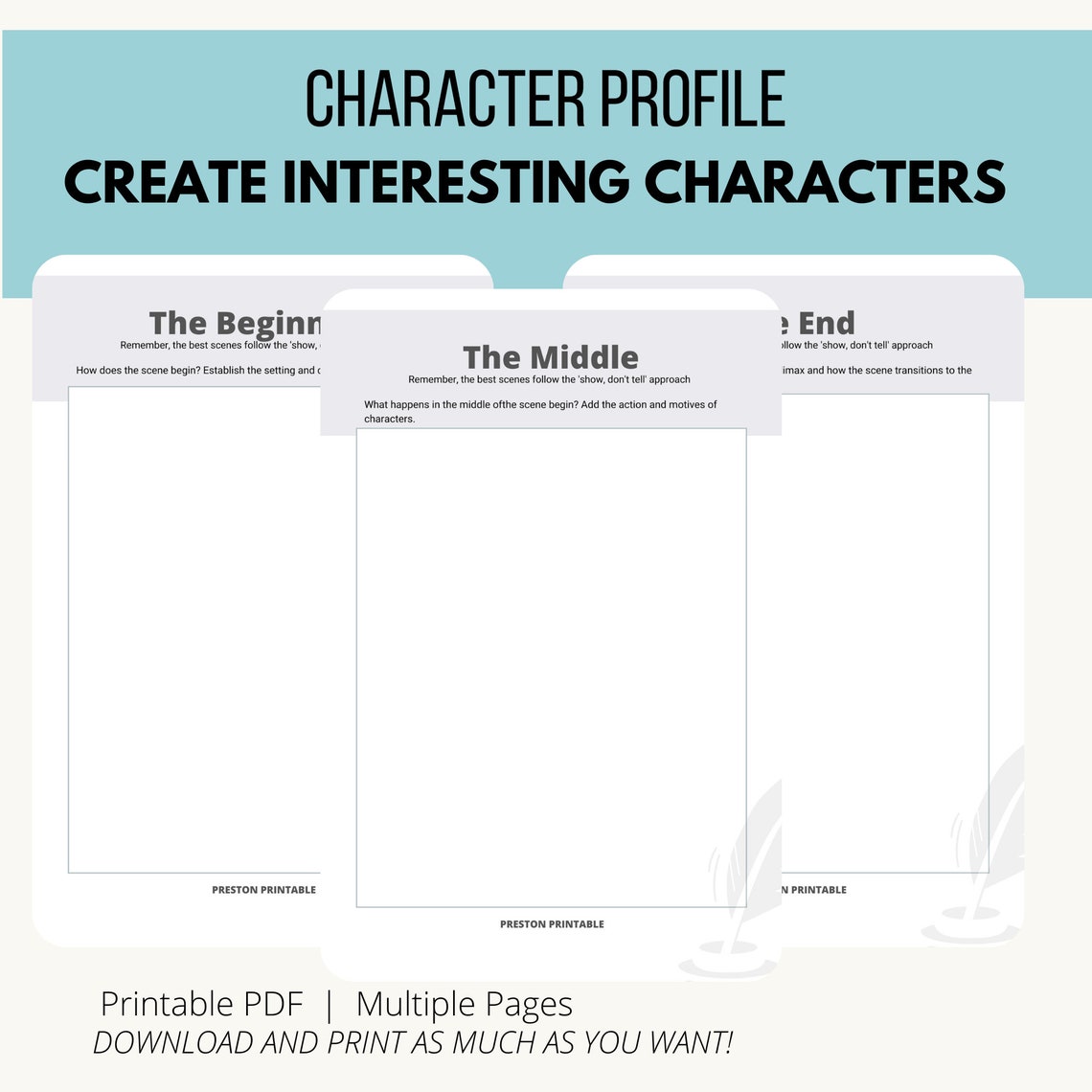Create a Scene Template, Plotting Scenes Template, Developing Scene ...