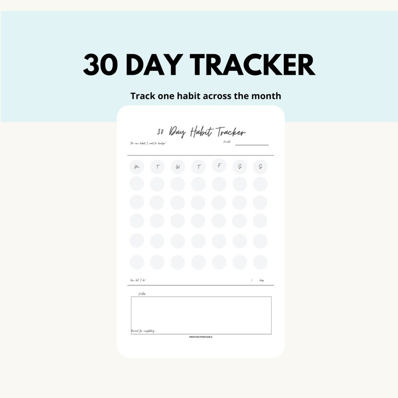 Habit Tracker Printable, Weekly Habit Tracker, Monthly Habit Tracker - Etsy