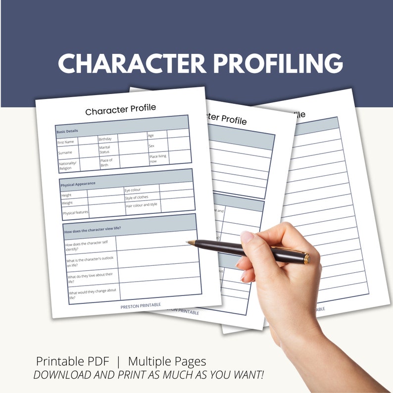 Character Pack, Writers Character Pack, Character Development ...