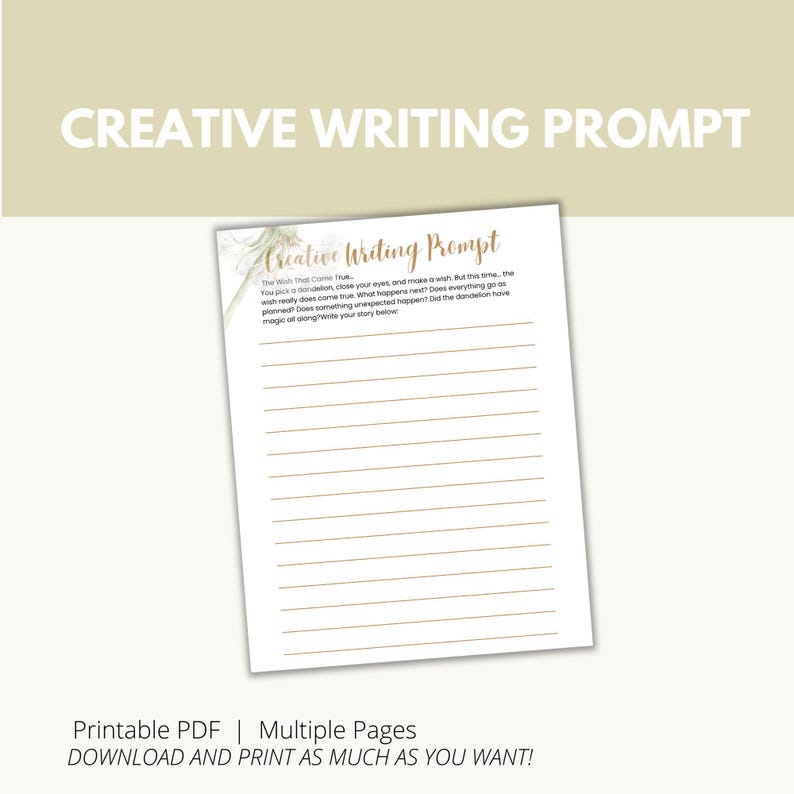Dandelion Writing Pack, Nature-themed Creative Writing Activities ...