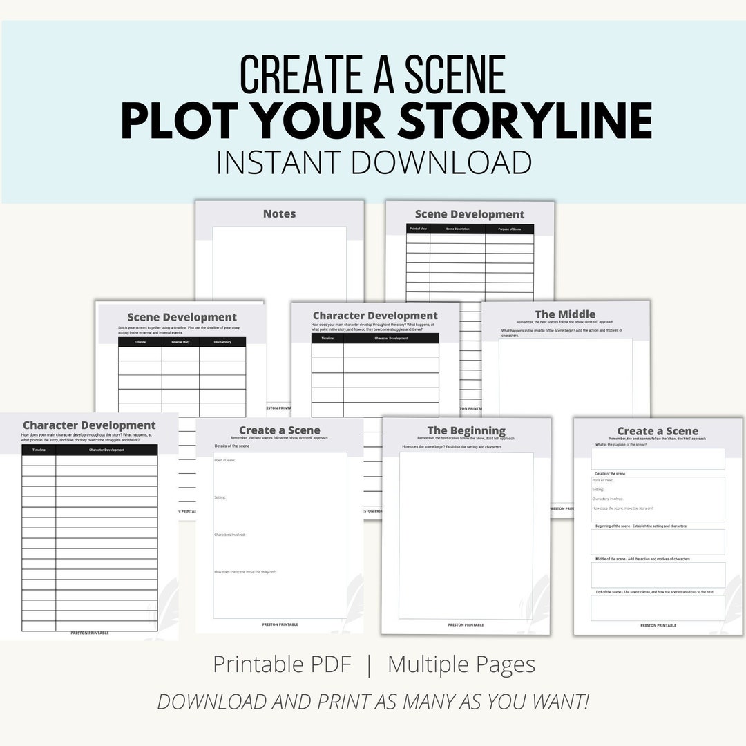 Create a Scene Template, Plotting Scenes Template, Developing Scene ...