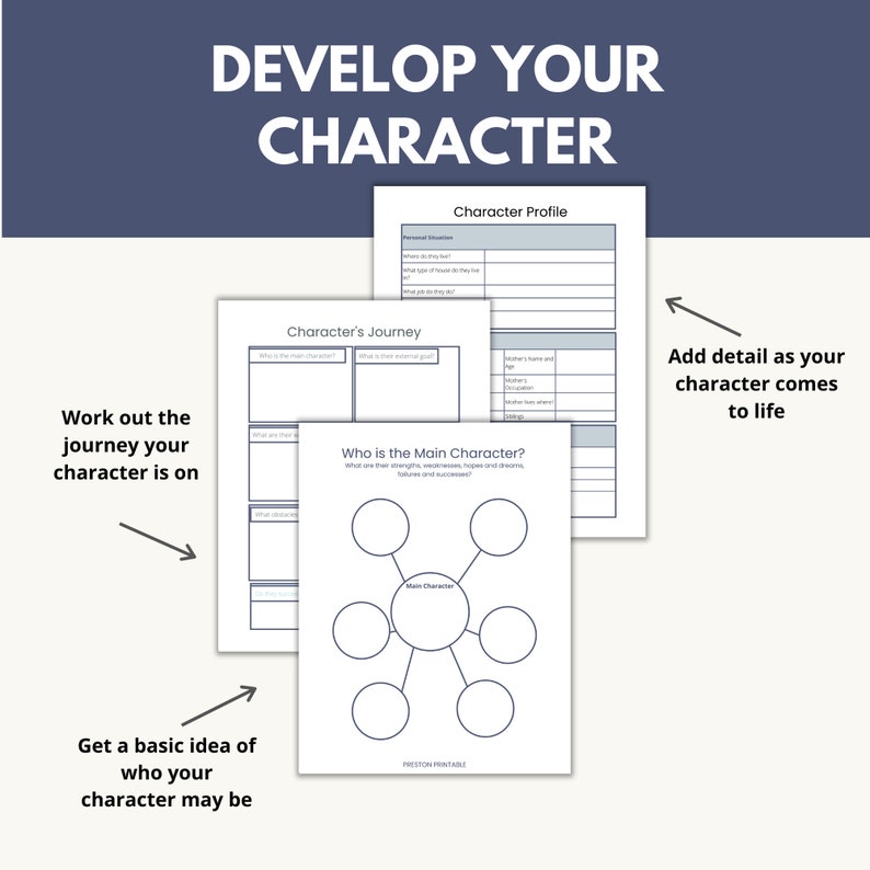 Character Pack, Writers Character Pack, Character Development ...