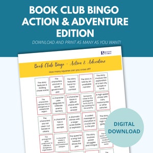 Book Club Bingo Games, Book Bingo, Genre Book Bingo, Book Bingo Games ...