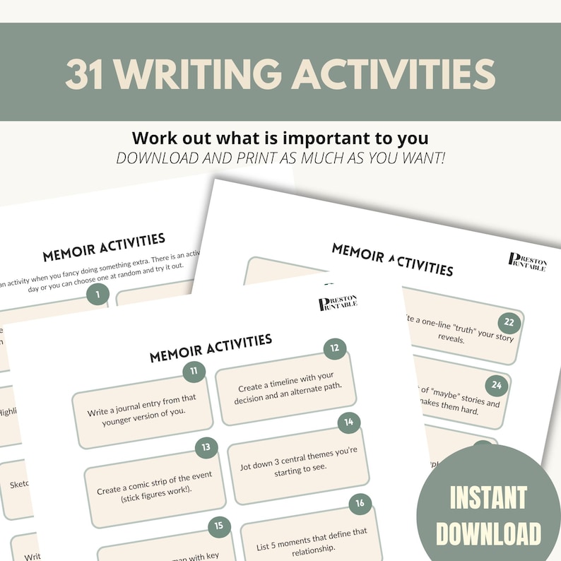 Memoir Magic Workbook, Write Your Own Memoir, Memoir Writing, Writing ...