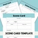 Scene Card | Plotting Card | Scene Card Template | Writing Template - Etsy
