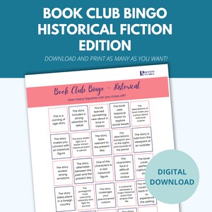 Book Club Bingo Games, Book Bingo, Genre Book Bingo, Book Bingo Games ...