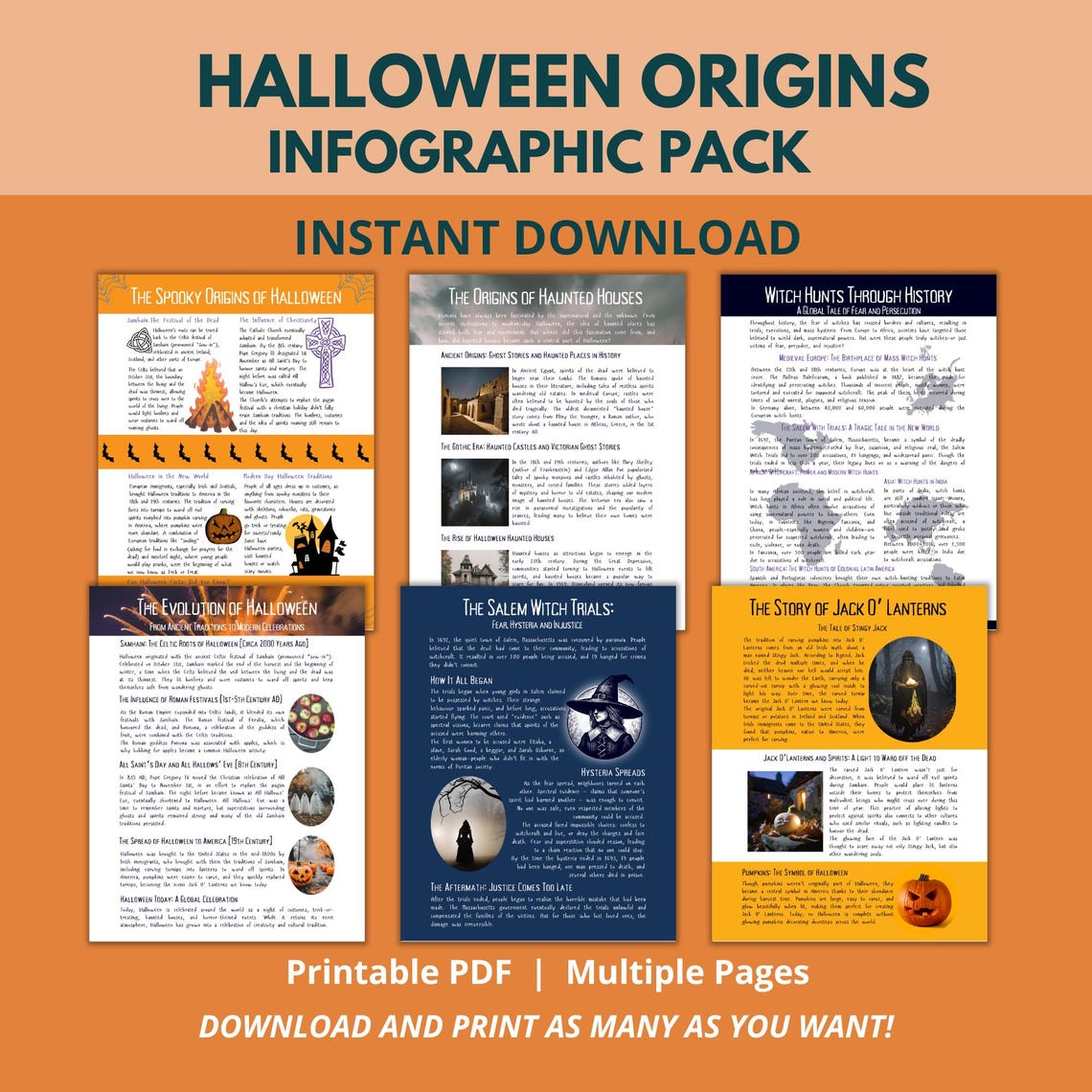 Halloween Educational Infographic Posters. Halloween Posters, Halloween ...