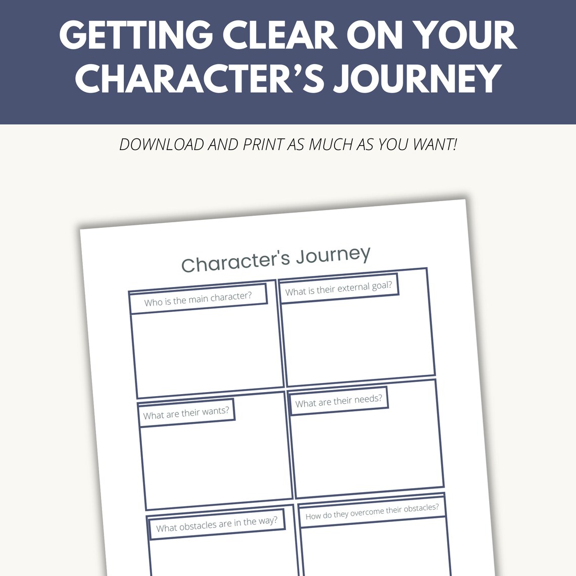 Character Pack, Writers Character Pack, Character Development ...