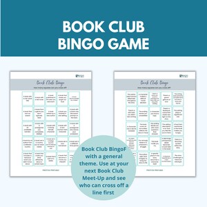 Book Club Bingo Games, Book Bingo, Genre Book Bingo, Book Bingo Games ...