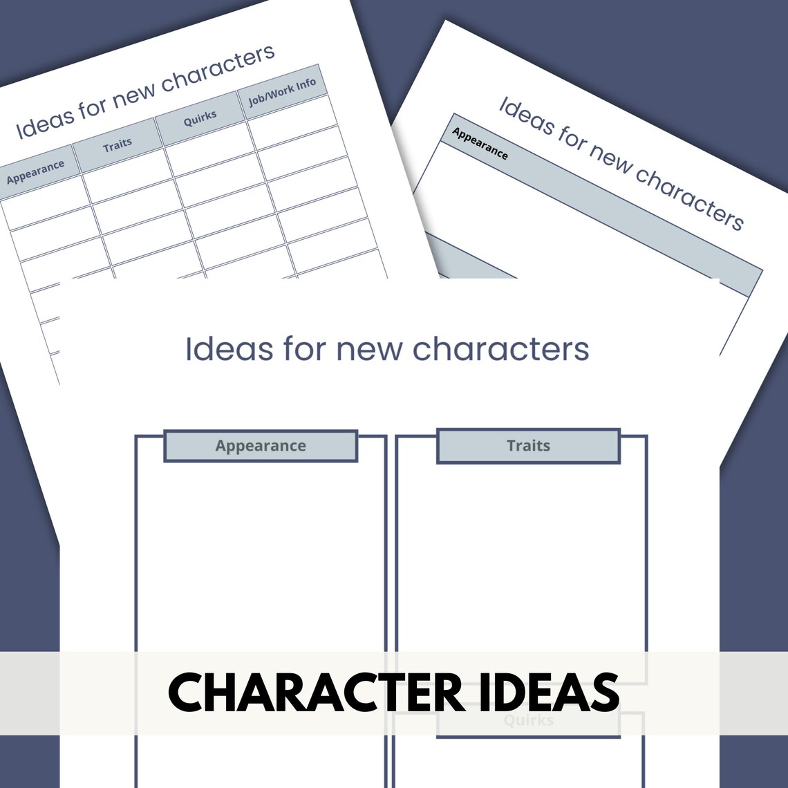 Character Pack, Writers Character Pack, Character Development ...