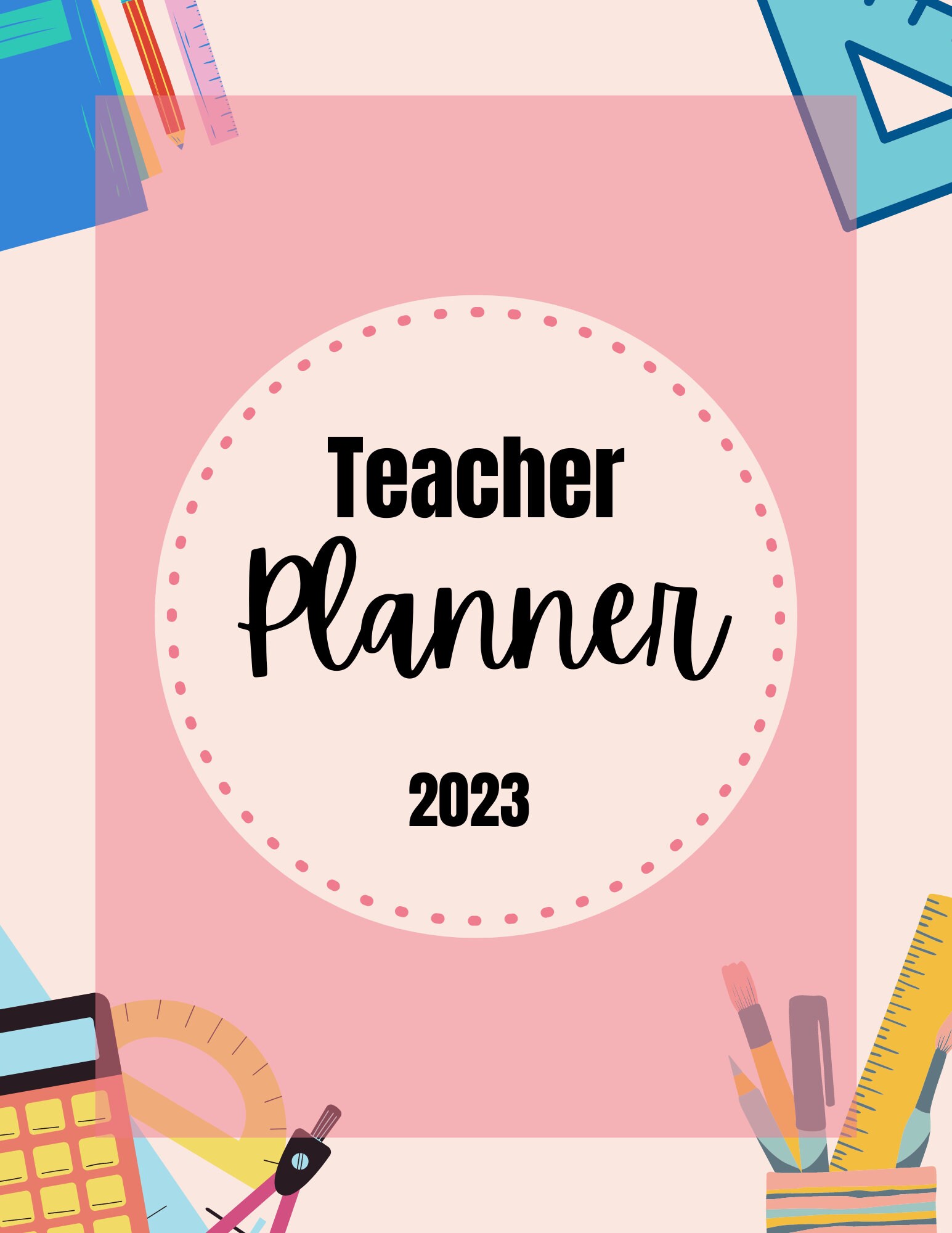 2023 Teacher's Planner Cover, Planner Covers, Cover Pages, 1 Page - Etsy