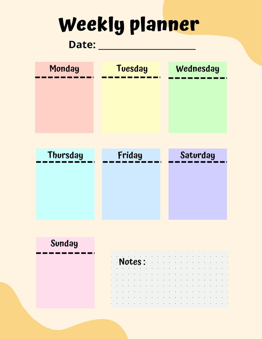 Weekly Planner, School Planner - Etsy