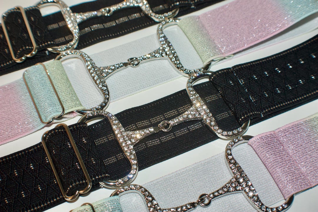 2” Silver Bedazzled Bit Belts - Baybelts - Etsy