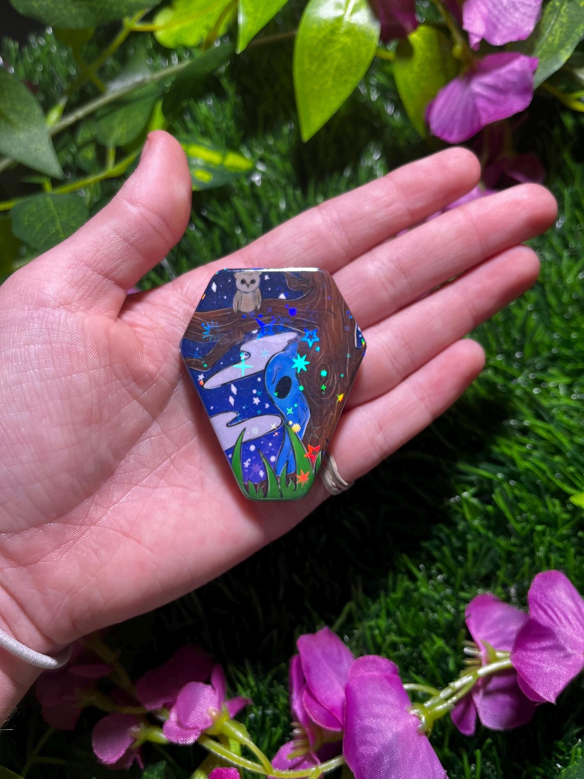 Coffin Holographic Peaking Ghost Buttons - Etsy