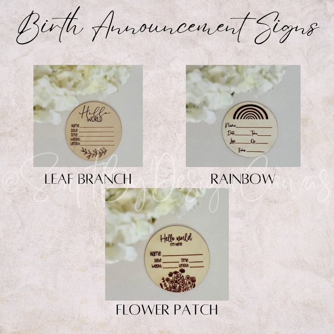Birth Announcement Sign, Birth Stats Sign, Baby Name Sign, Newborn ...