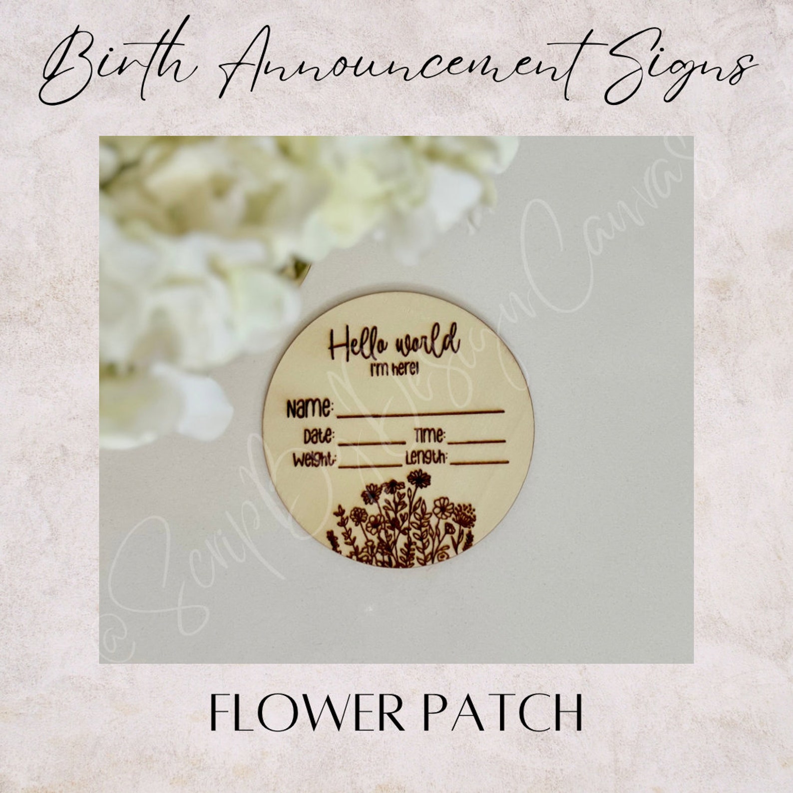 Birth Announcement Sign, Birth Stats Sign, Baby Name Sign, Newborn ...