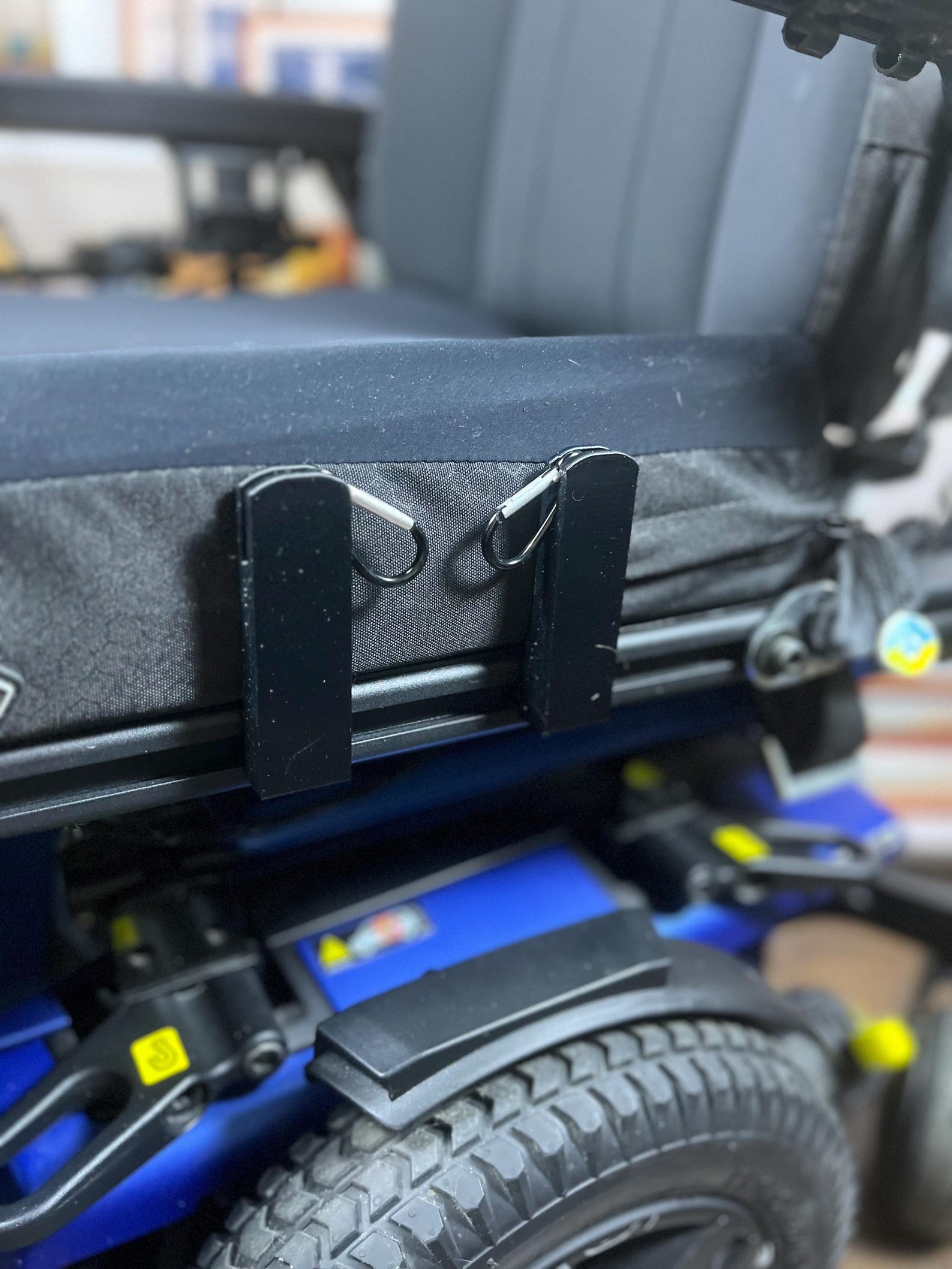 Wheelchair Saddle Bag Brackets With Clips: Permobil & Quantum - Etsy
