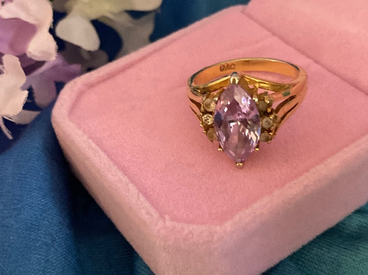 Pink Ice: Vintage DAC Ring - Etsy