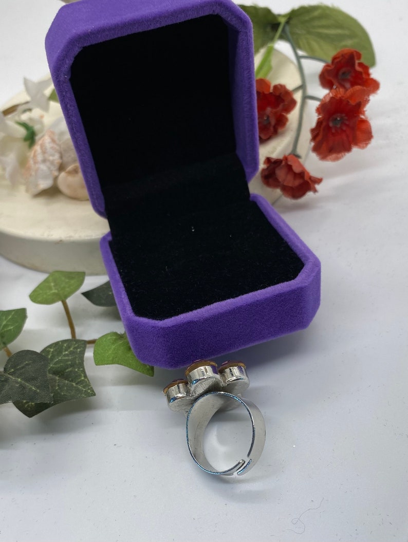 Flower Child: Vintage Pink and Purple Ring - Etsy
