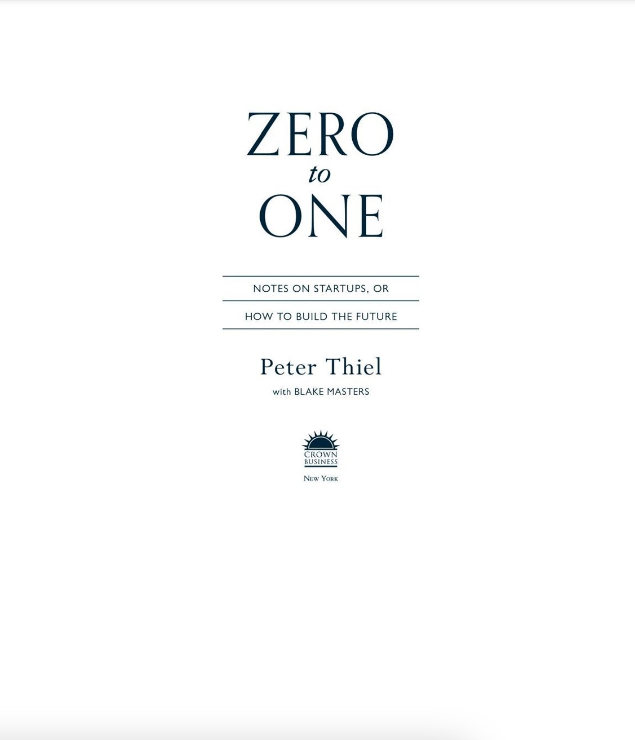 Zero to One Startup Book | Build the Future (digital Download) - Etsy