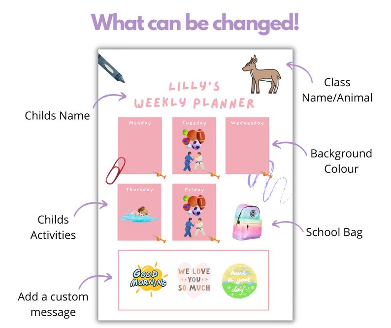 Printable Personalised 2022-2023 School Planner * School Calendar ...