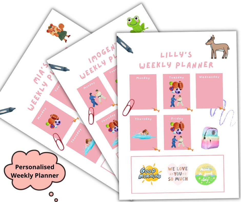 Printable Personalised 2022-2023 School Planner * School Calendar ...