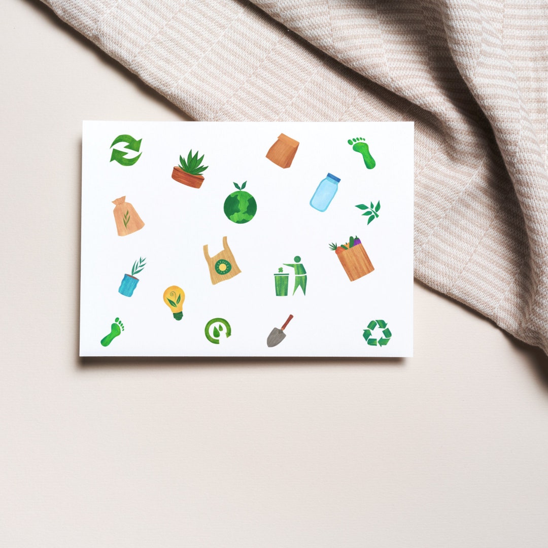 Eco Green Sticker Sheet 3 Set - Etsy