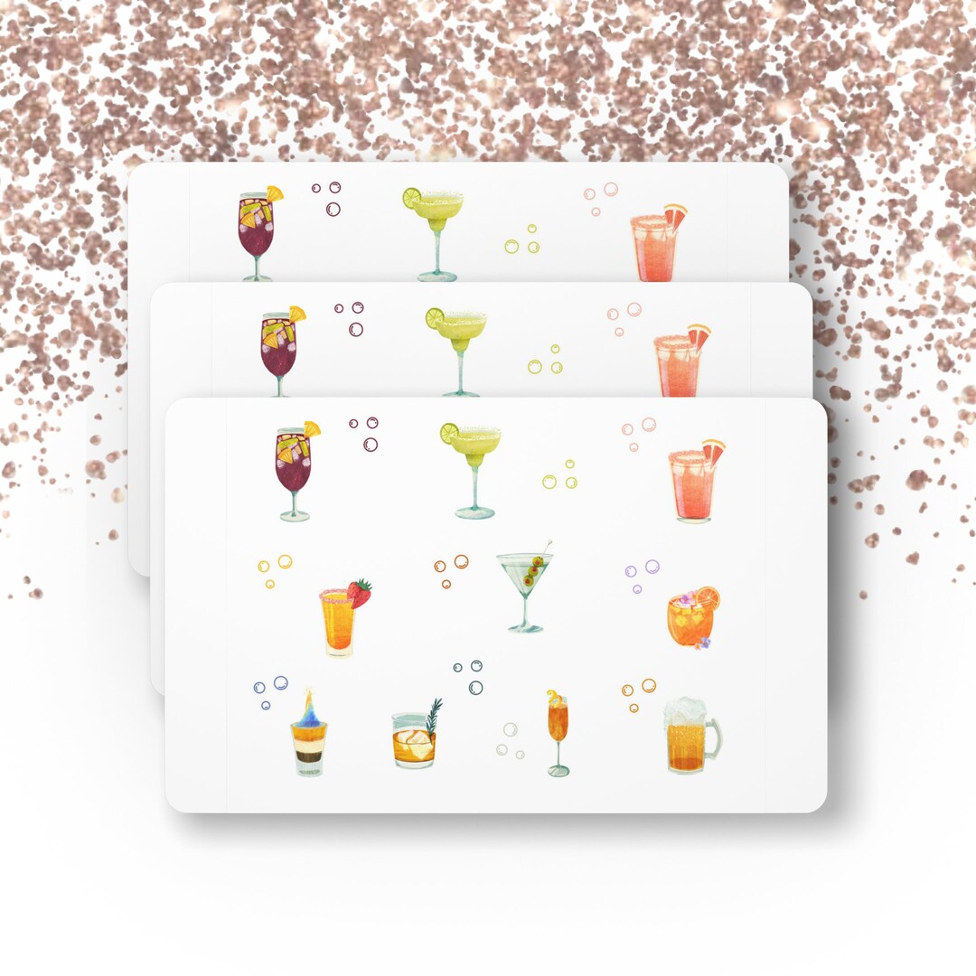 Tipsy Drinks Sticker Sheet 3 Set - Etsy