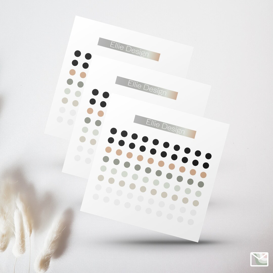 Ellie Design Brand Colors Planner Organization Micro Dots Sticker Sheet ...