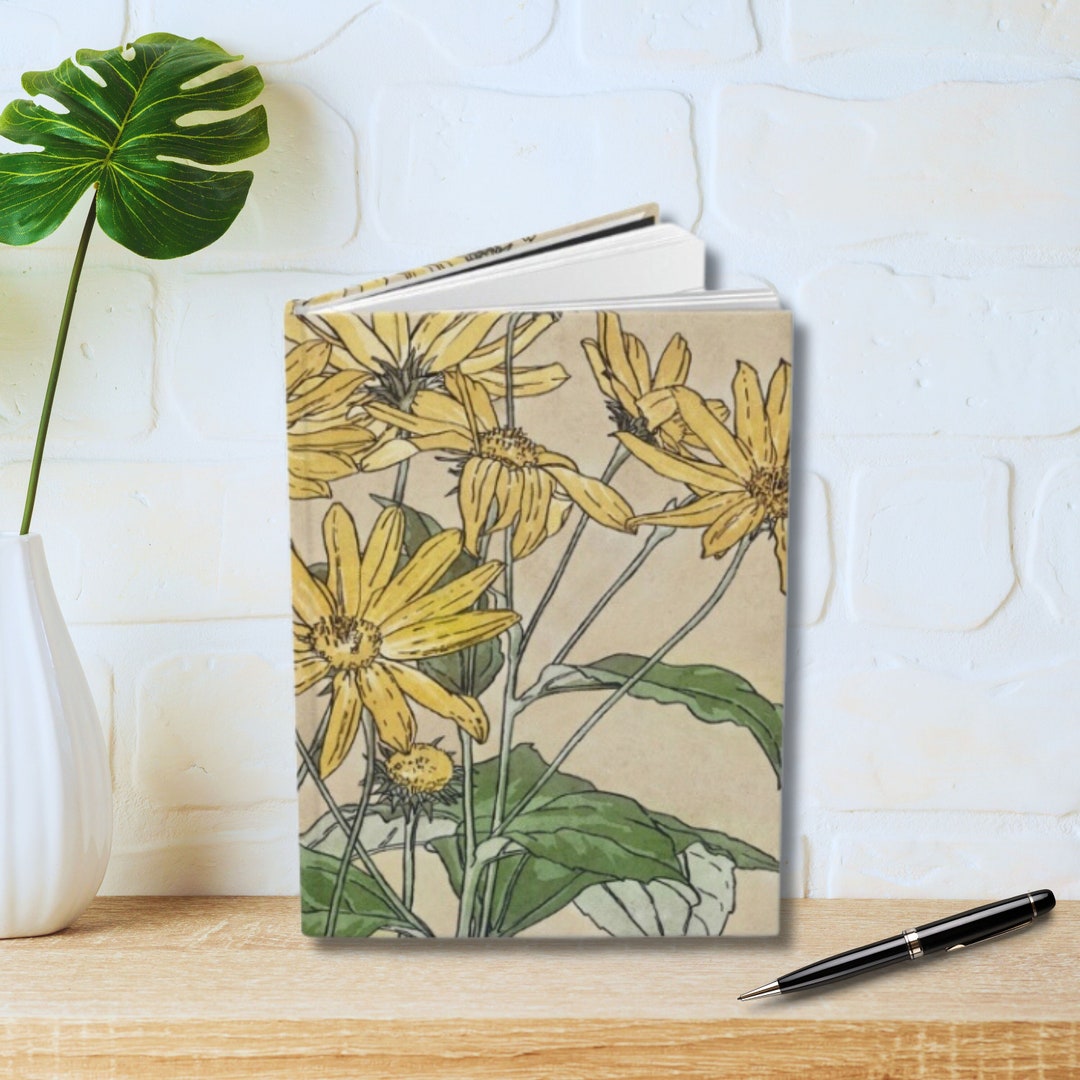 Sunflower Fields Notebook, Overbeck 1915, Yellow Sunflowers Journal ...