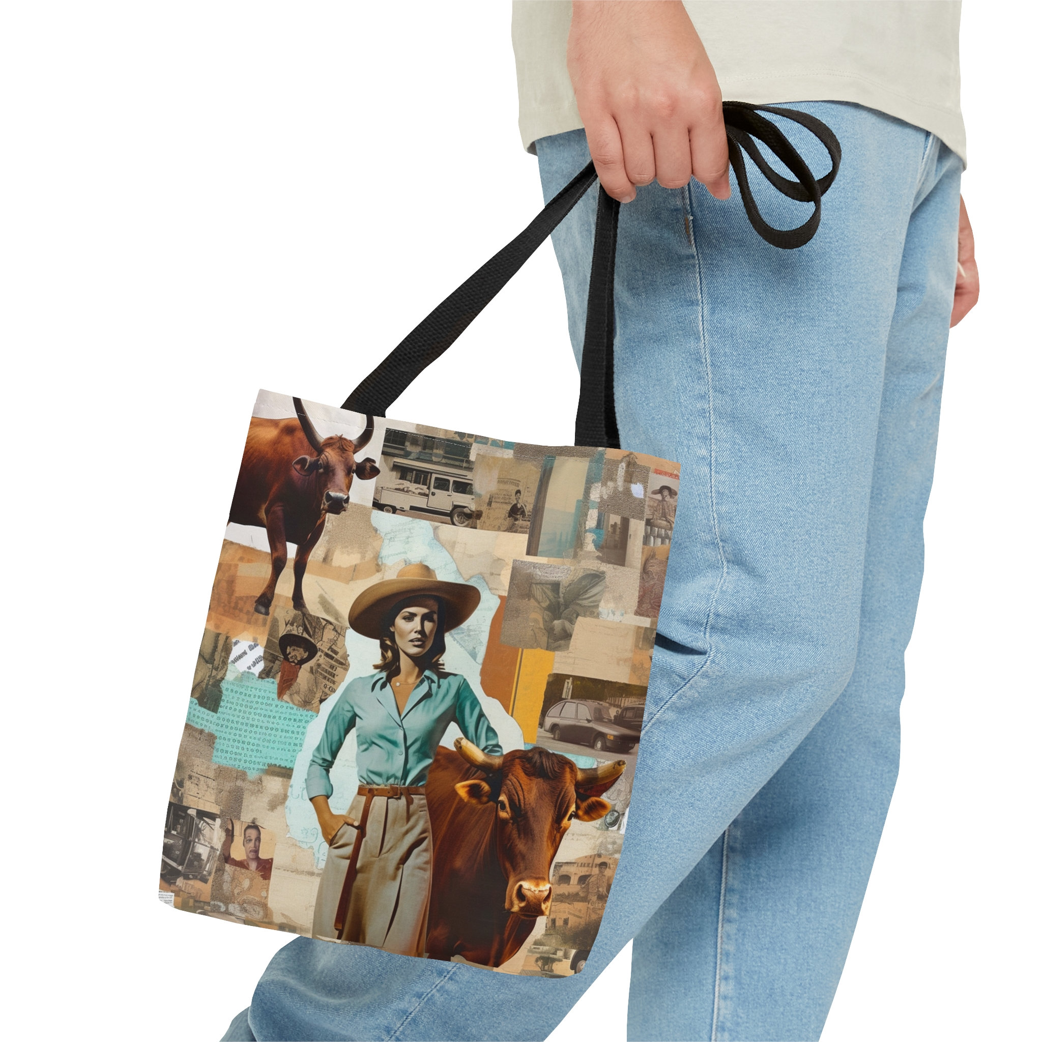 Western Tote Bag Wild West Cowboy Bag Vintage Longhorn - Etsy