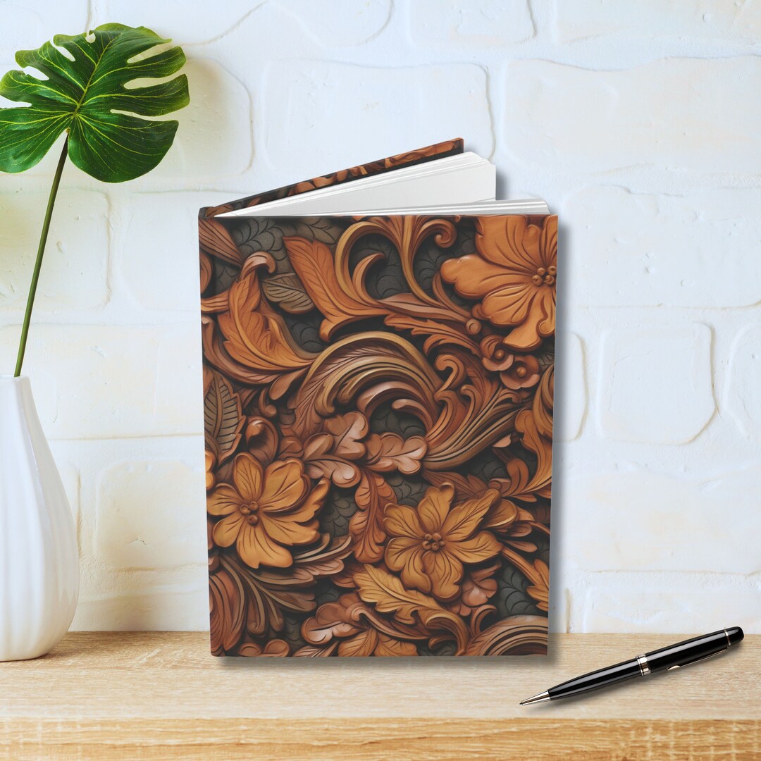 Western Journal, Wood Tooling Print, Cowboy Life Notebook, Cowboy ...
