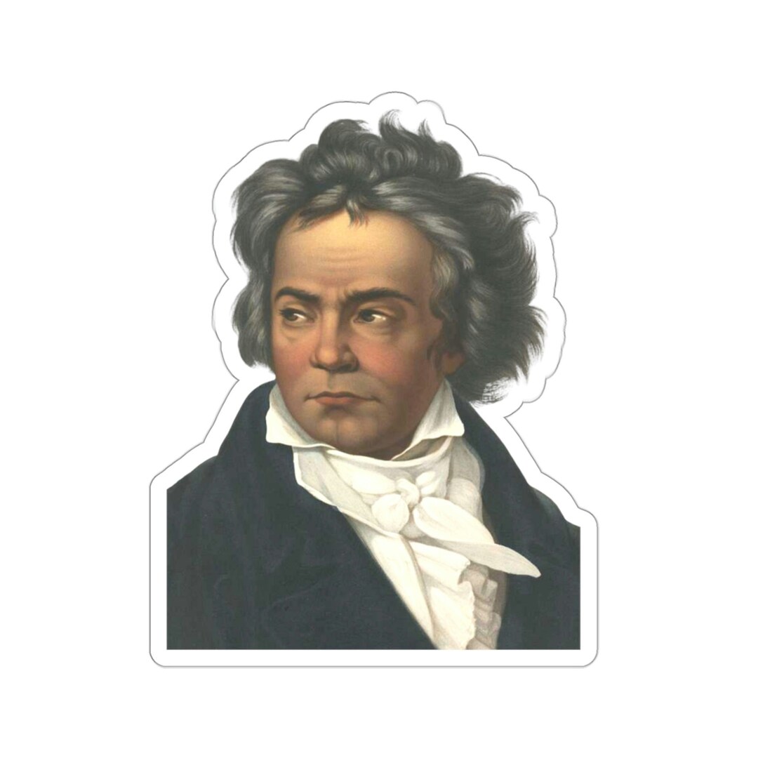 Beethoven Sticker, Ludwig Van Beethoven Decal, Music Sticker, German ...