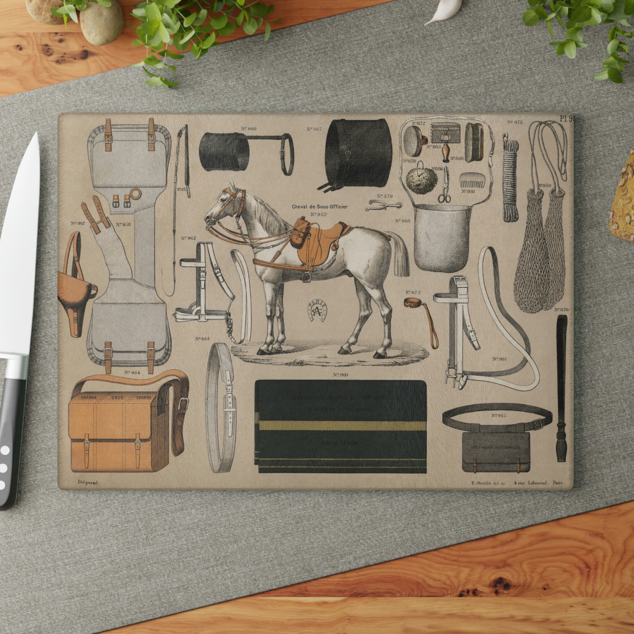 Glass Cutting Board, Horse Kitchen, Horseback Riding Decor, Chopping ...