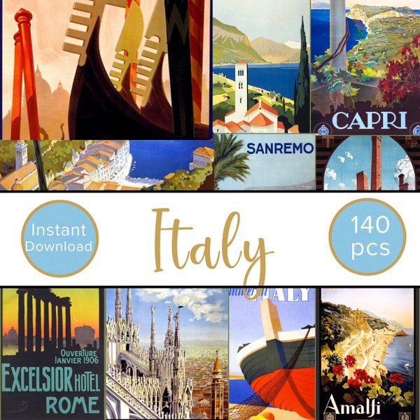 Italy Travel Poster - Etsy