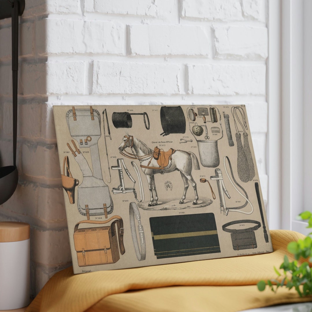 Glass Cutting Board, Horse Kitchen, Horseback Riding Decor, Chopping ...