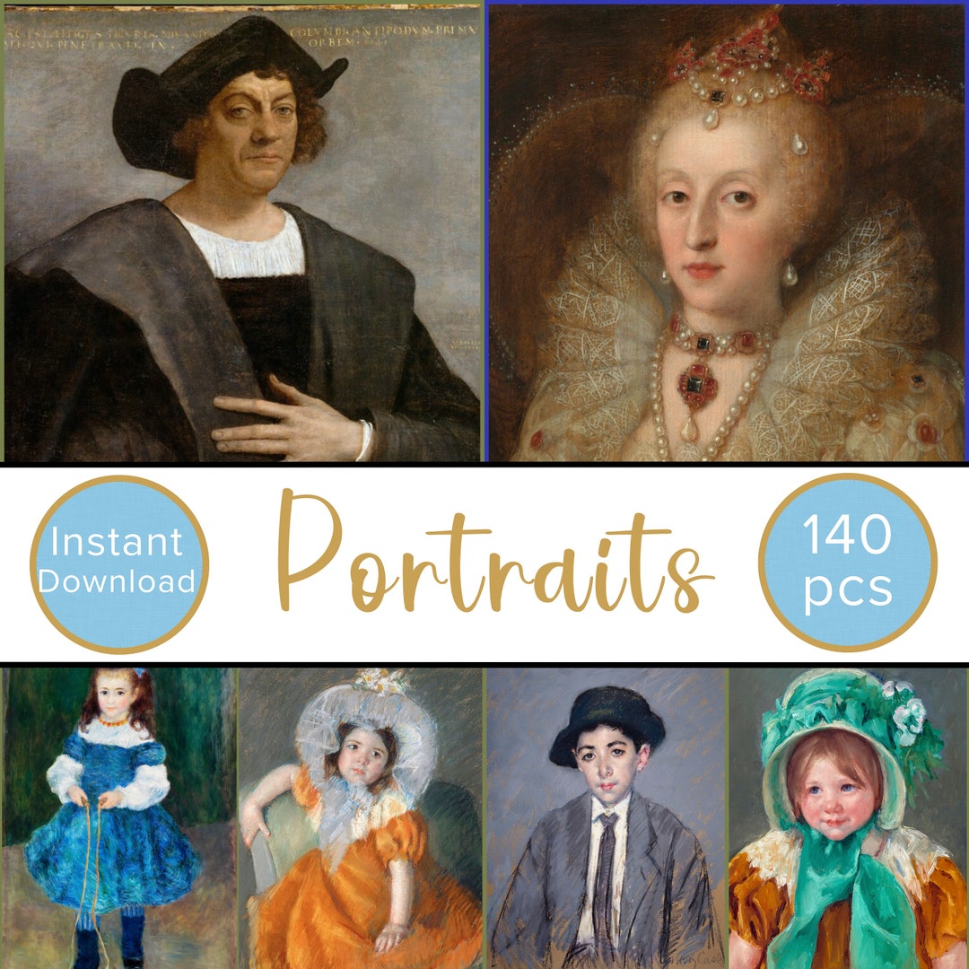 VINTAGE PORTRAITS Wall Collage Kit, Historical People Prints, Aesthetic ...