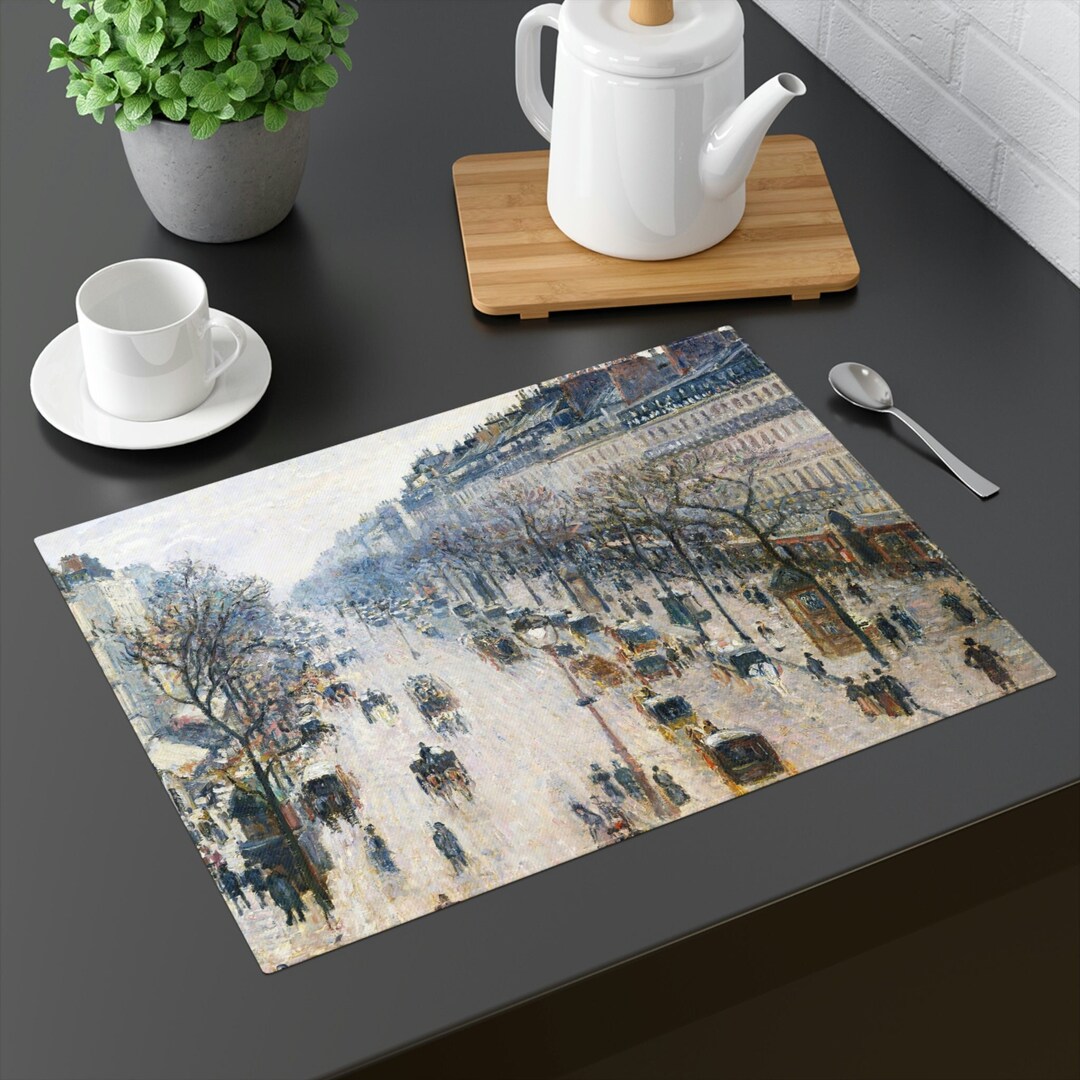 Placemats, Parisian Kitchen, Streets of Paris Mat, Paris Decor, Mom ...