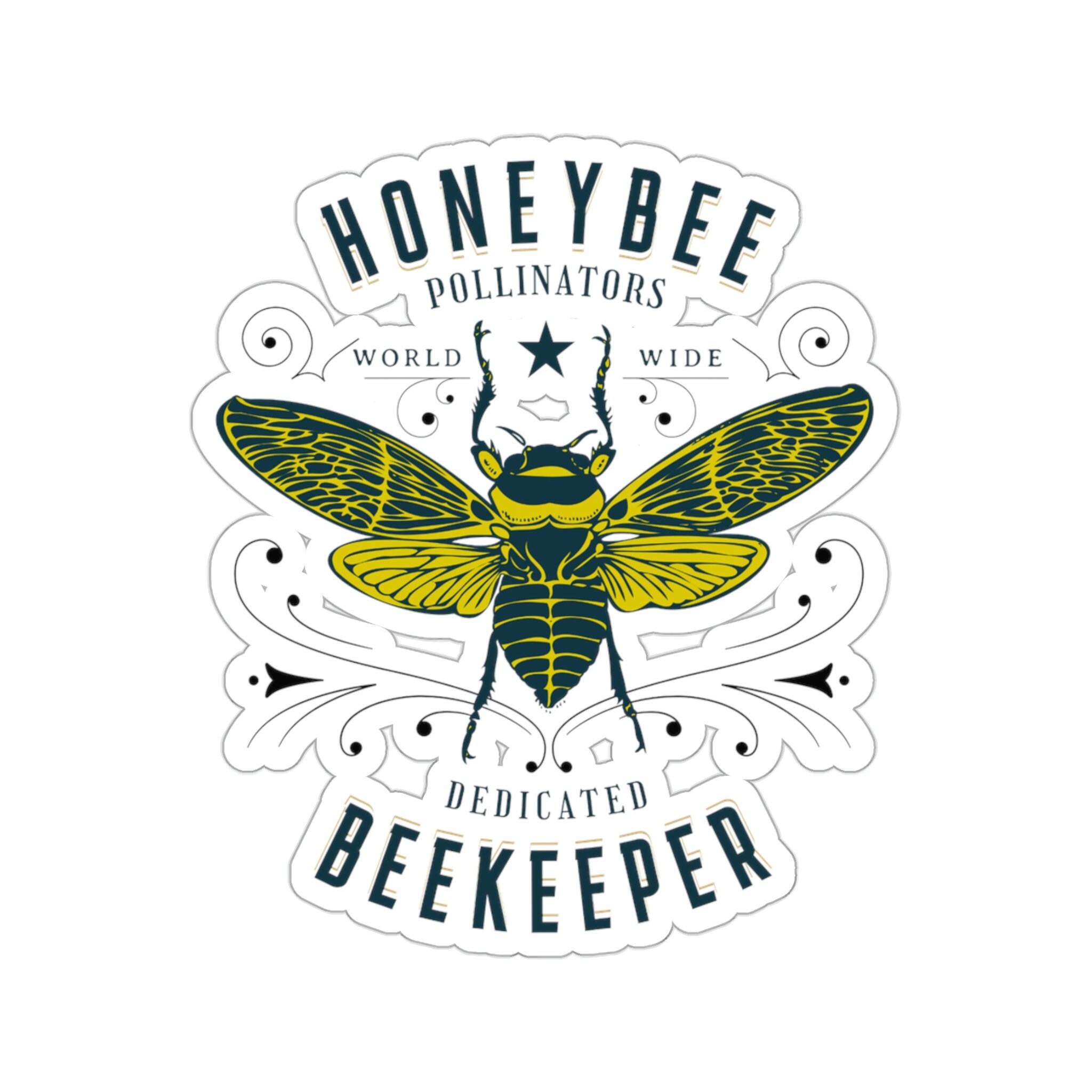 Honeybee Sticker, Honeybee Beekeeper Sticker, Cottagecore Gift, Save ...
