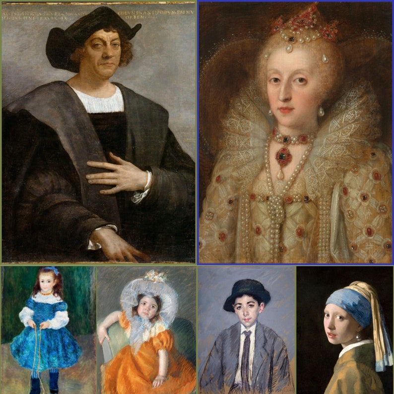 VINTAGE PORTRAITS Wall Collage Kit, Historical People Prints, Aesthetic ...