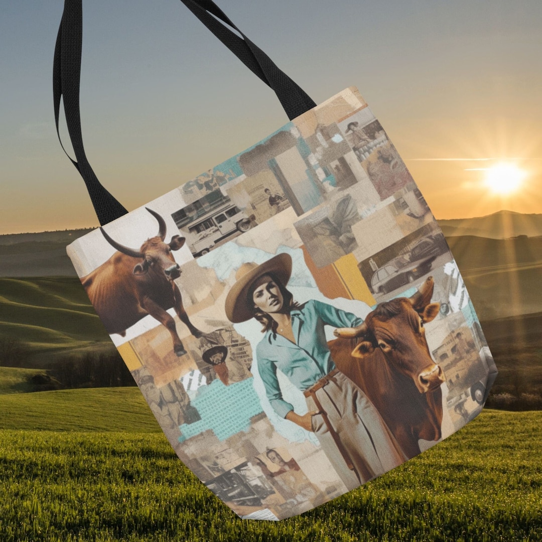 Western Tote Bag Wild West Cowboy Bag Vintage Longhorn - Etsy