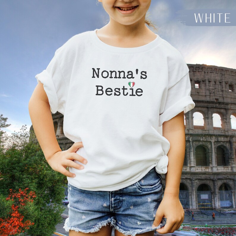 Nonnas Bestie Kids T-shirt, Italian Grandma Gift, Italian Grandmother Love Shirt, Gift for Nonna ...