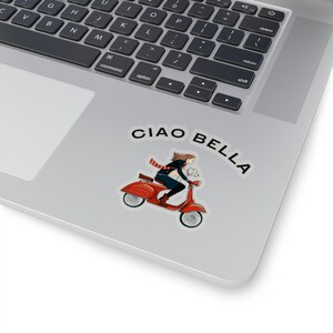 Italian Vespa Sticker, Ciao Bella Sticker, Italy Vacation Decal ...