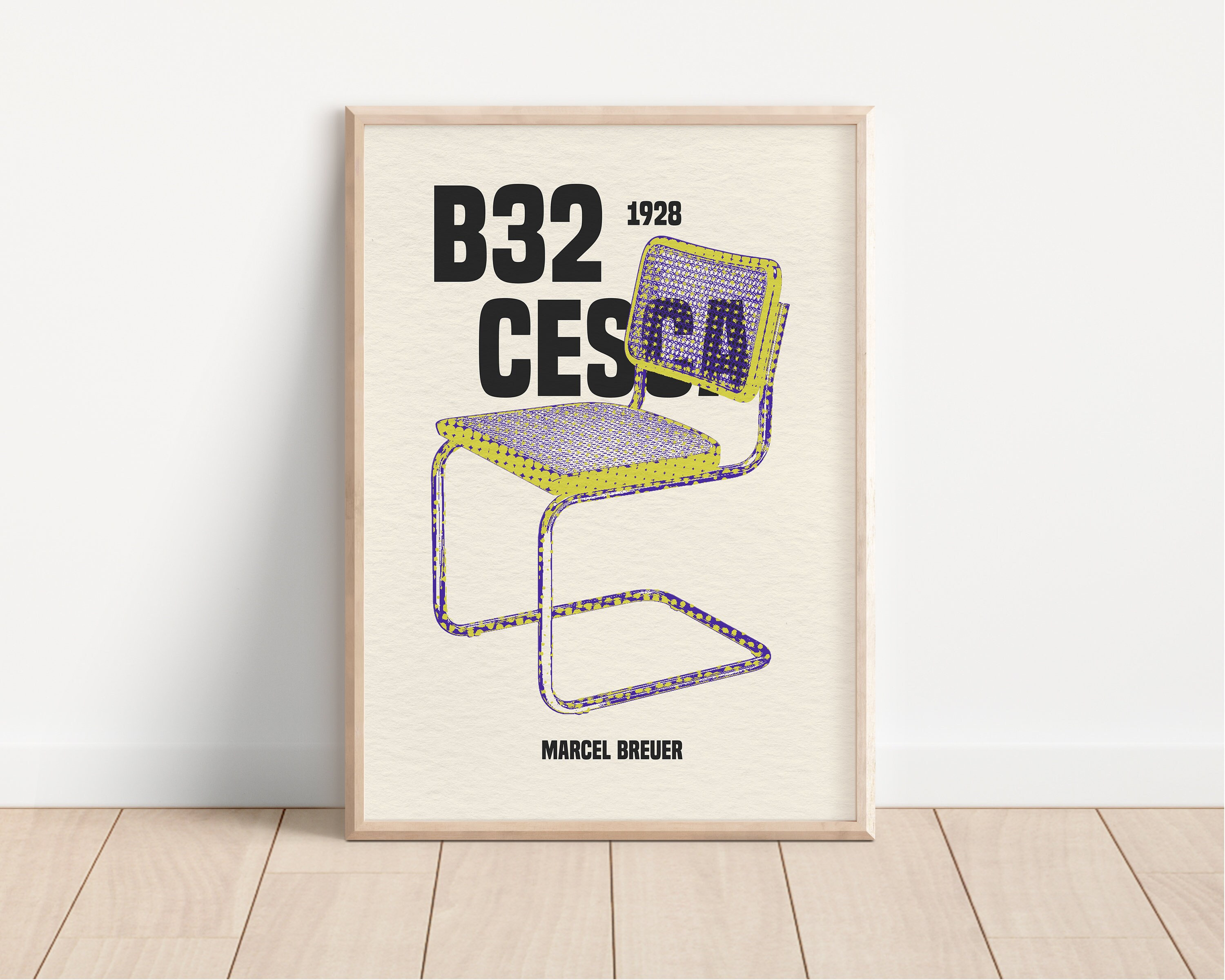 B32 Cesca Chair / Pop Art Poster Print / Wall Art / Apartment Poster ...