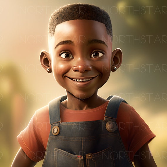 African American Boy Profile