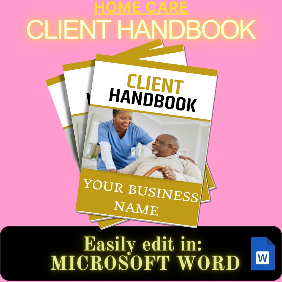 Client Handbook, Home Care Business, Professional Intake Document, Non ...