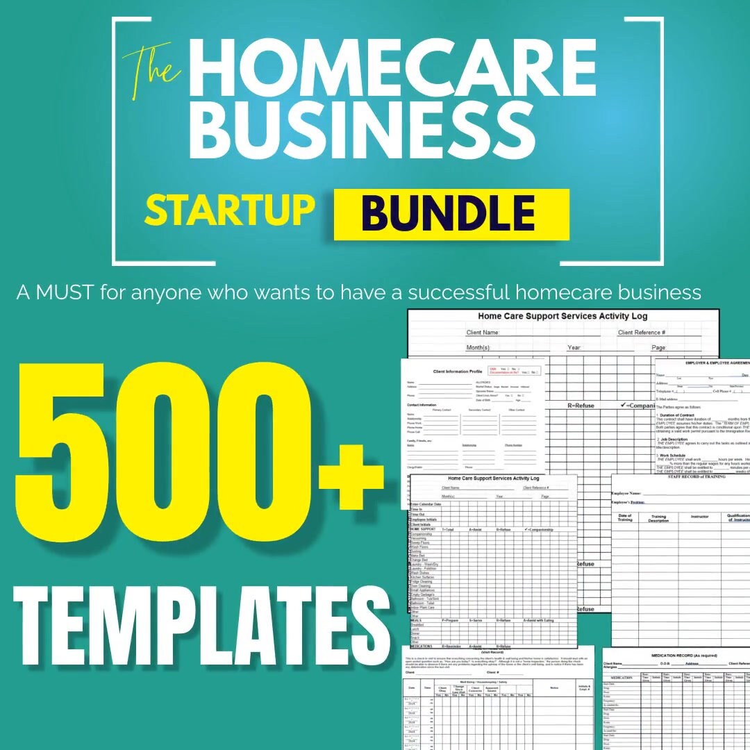 Start-up Bundle for Home Care Business: Operational Documents, Policies ...
