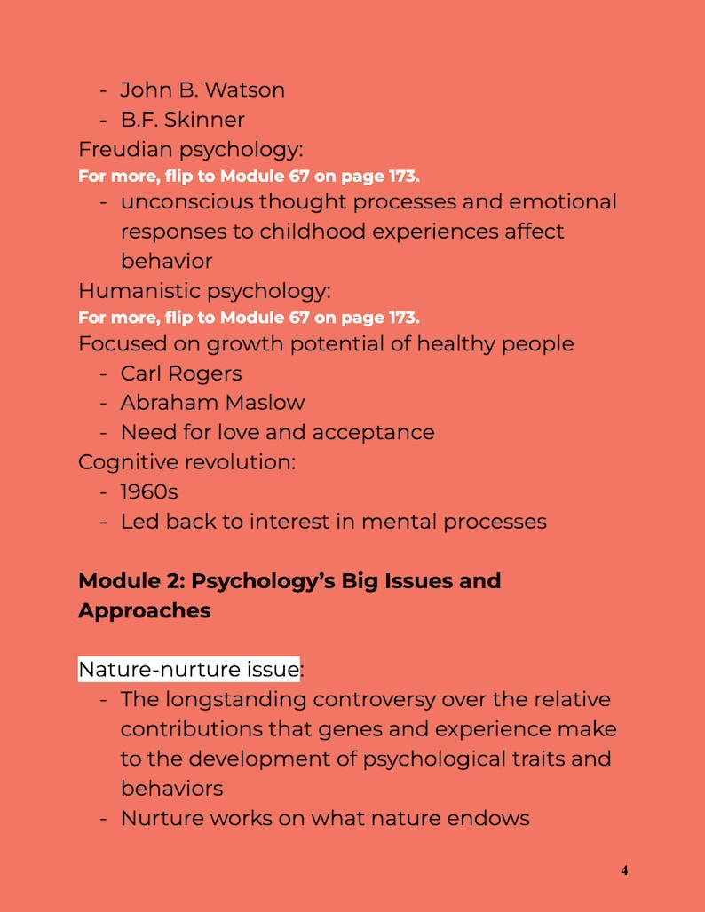 The Complete AP Psychology Study Guide Notes - Etsy