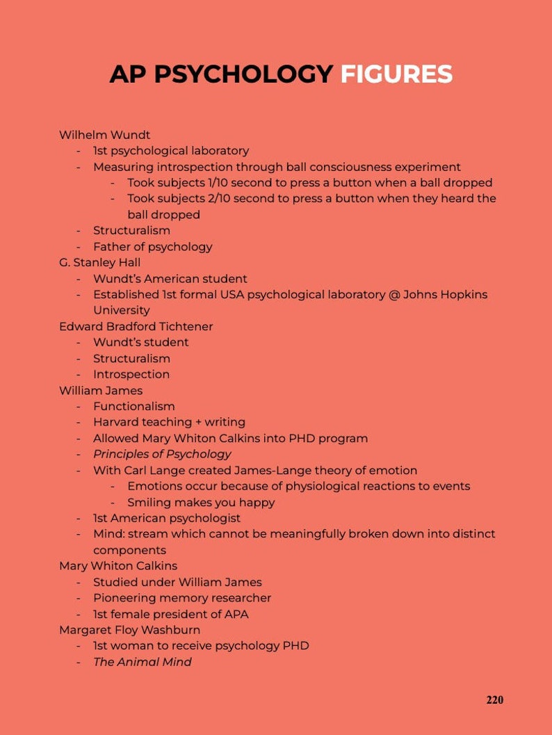 The Complete AP Psychology Study Guide Notes - Etsy