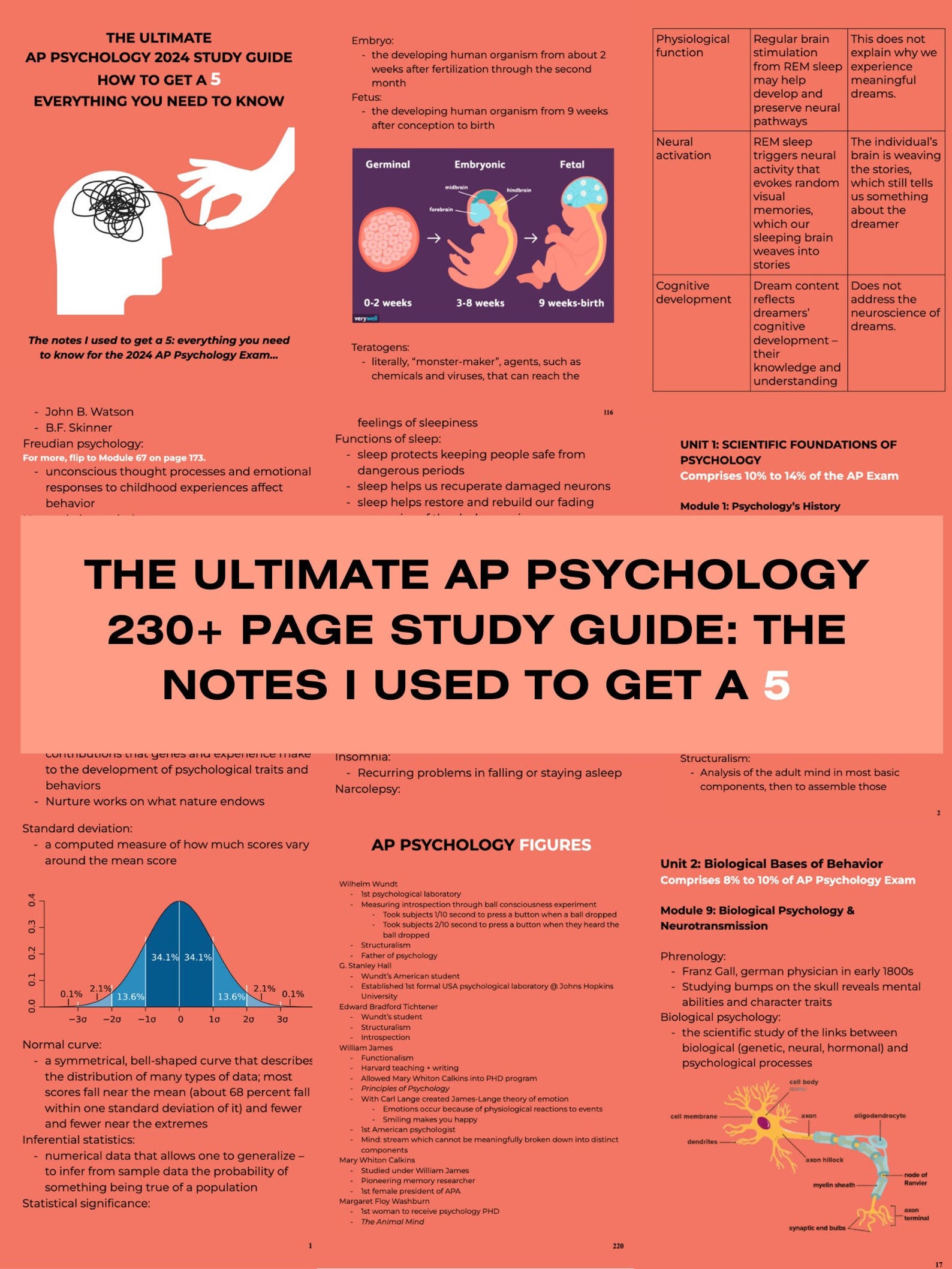 The Complete AP Psychology Study Guide Notes - Etsy